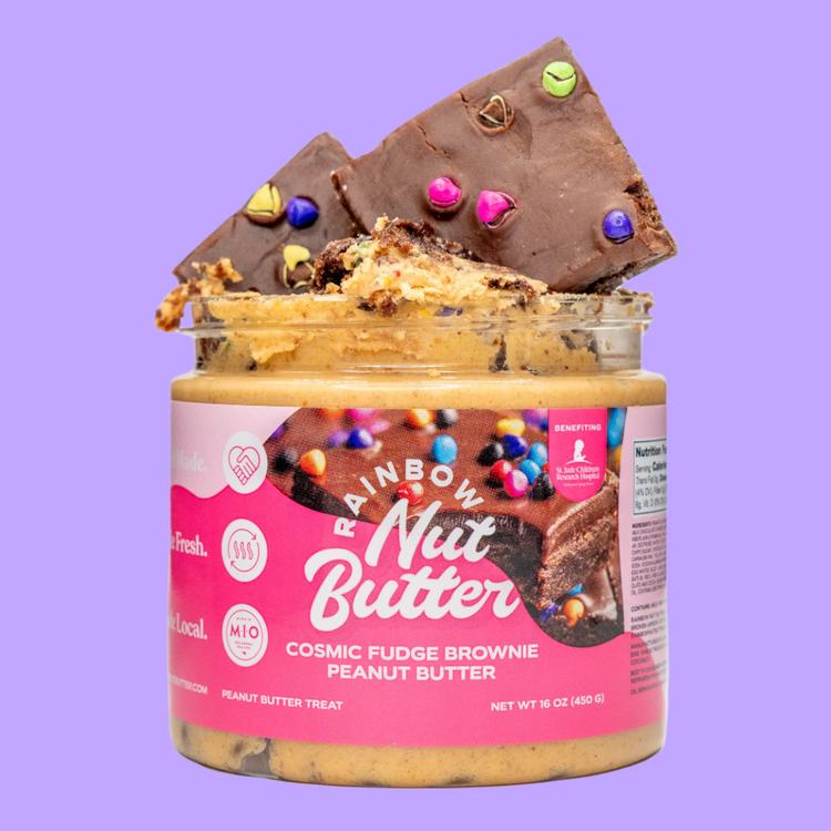 Rainbow Nut Butter Cosmic Brownie Chocolate Peanut Butter Treat Snack
