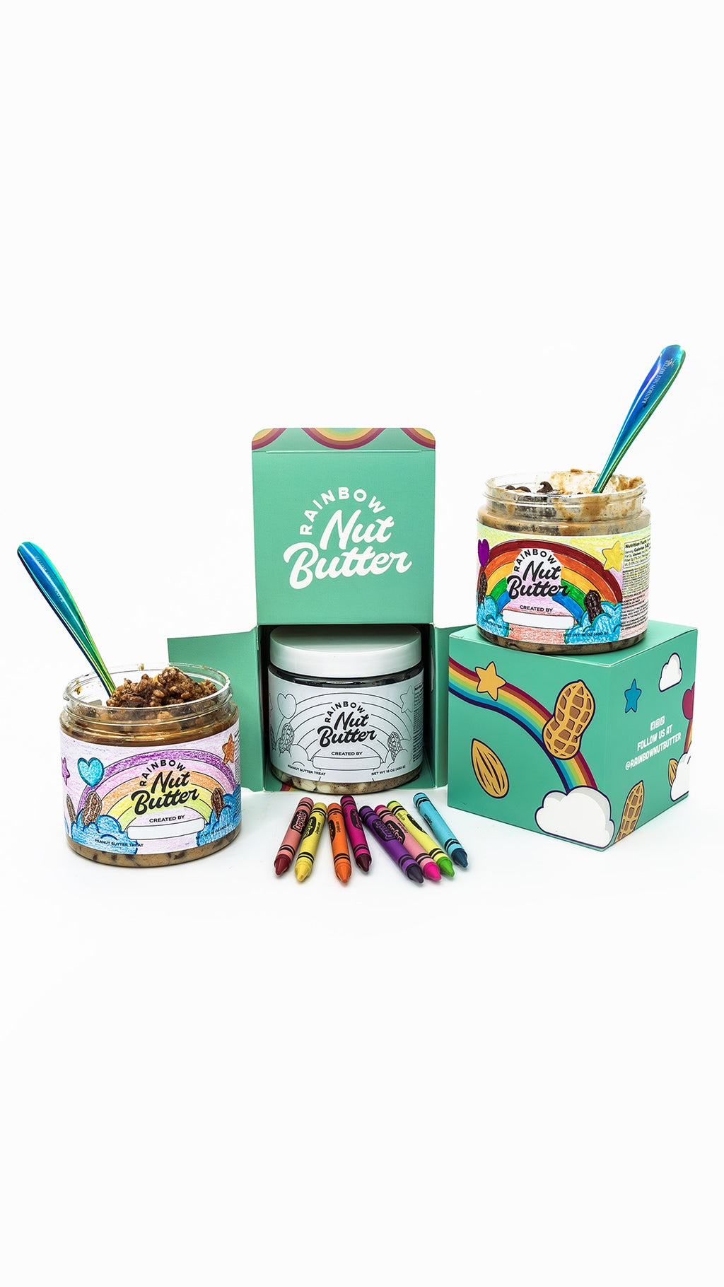 Rainbow Nut Butter Customizable Nut Butter Jar – Create Your Perfect B